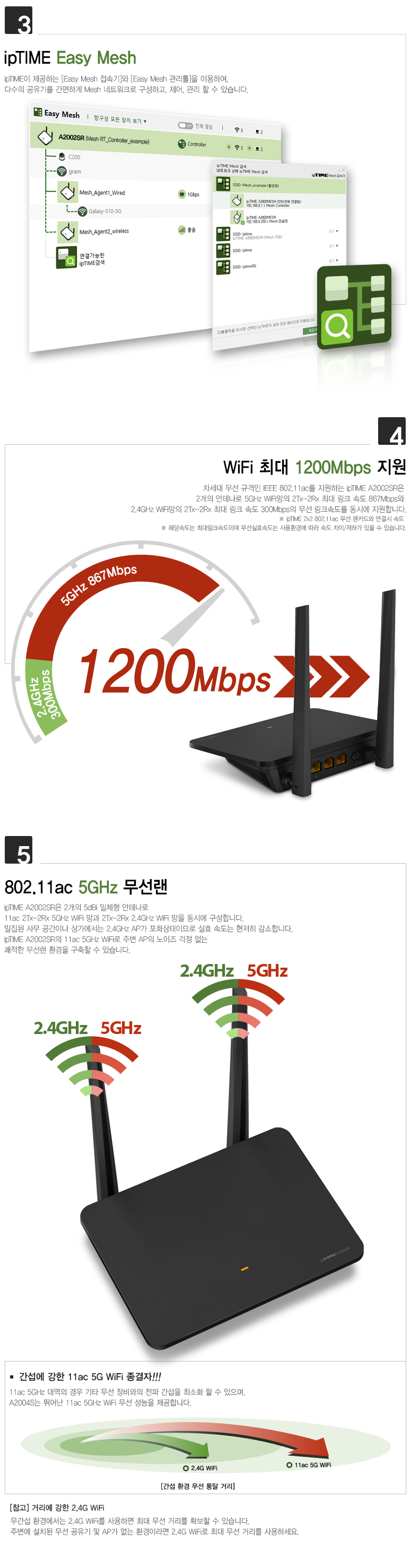 EFM ipTIME A2002SR 유무선공유기