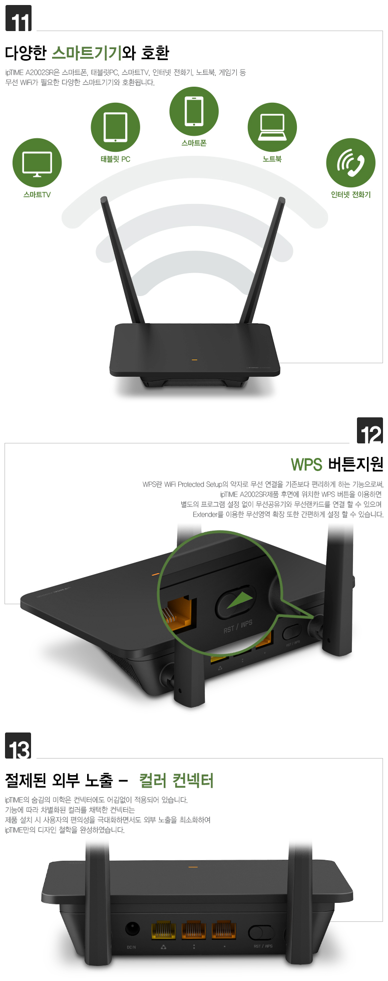 EFM ipTIME A2002SR 유무선공유기